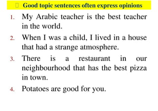 Topic Sentence | PDF