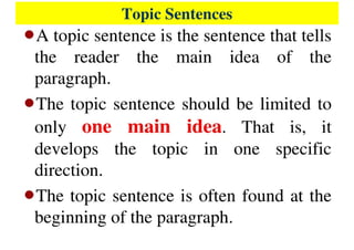 Topic Sentence | PDF
