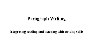 Topic Sentence / paragraph writing pdf.. | PDF