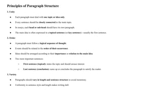 Topic Sentence / paragraph writing pdf.. | PDF