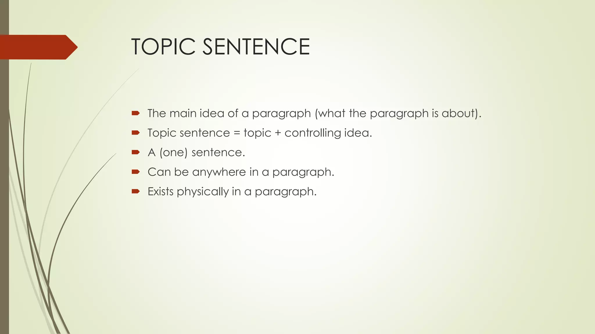 Topic sentence | PDF