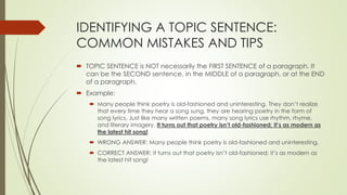 Topic sentence | PDF