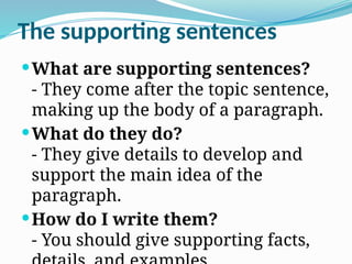 TOPIC SENTENCE (POWERPOINT PRESENTATION) | PPTX