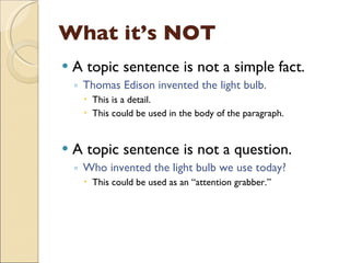 Topic Sentences | PPT
