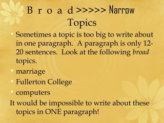 Topic sentences by zeeshan arshad | PPT