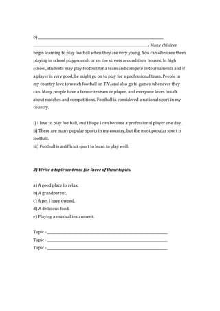 Topic sentences | DOCX