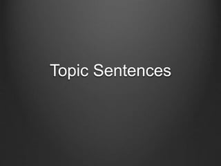 Topic sentences | PPT
