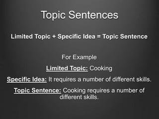Topic sentences | PPT