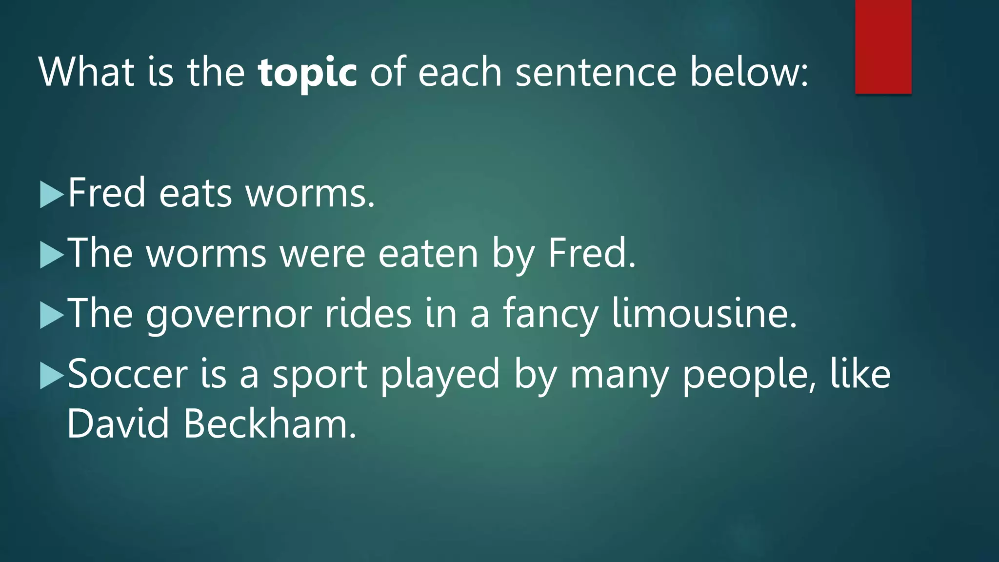 Topic Sentences.pptx | Free Download