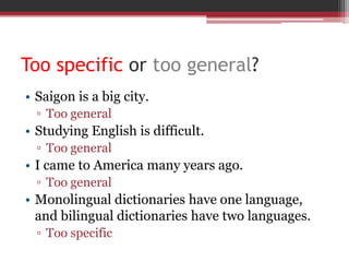 Topic Sentences | PPTX