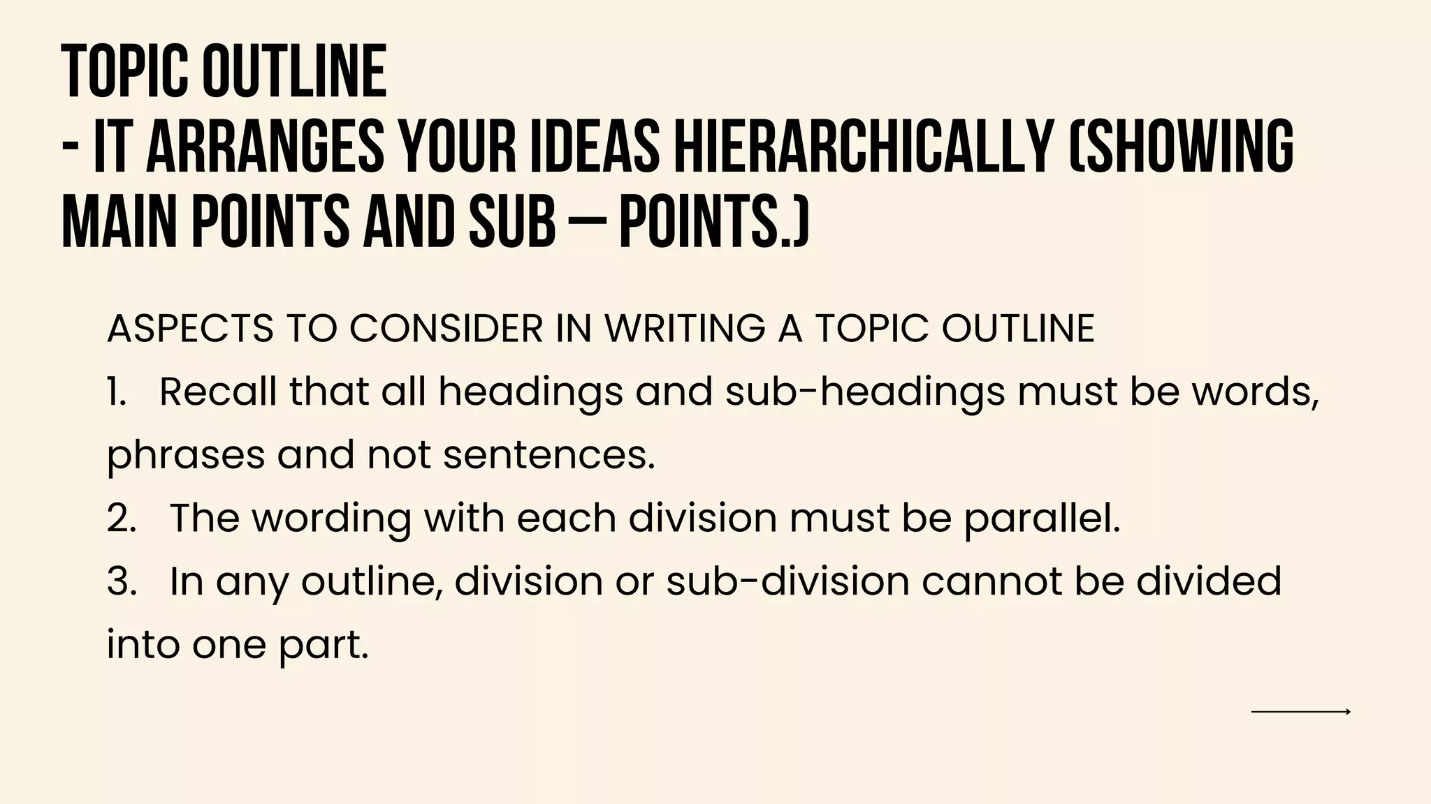 TOPIC SENTENCE ( TOPIC OUTLINE AND SENTENCE OUTLINE.pdf