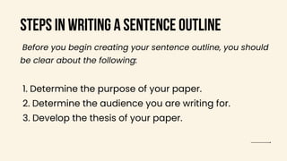 TOPIC SENTENCE ( TOPIC OUTLINE AND SENTENCE OUTLINE.pdf