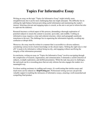Topics For Informative Essay.pdf
