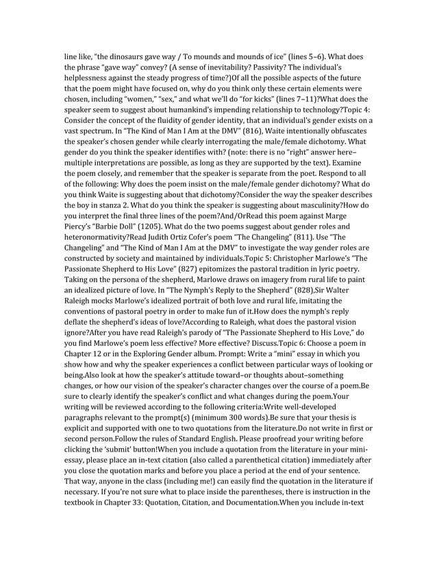 TOPICS for Reading Response 4 Topic Reflect on.docx