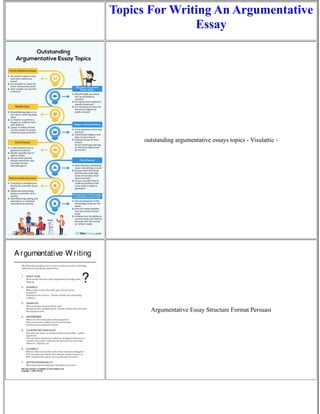 Topics For Writing An Argumentative Essay | PDF