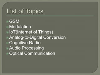Topics in digital communication | PPTX