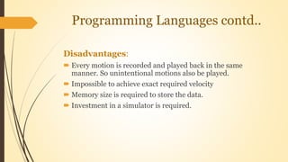 Topics in robotics | PPTX