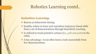 Topics in robotics | PPTX
