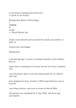 Topic The topic for your project is based on current literature.docx