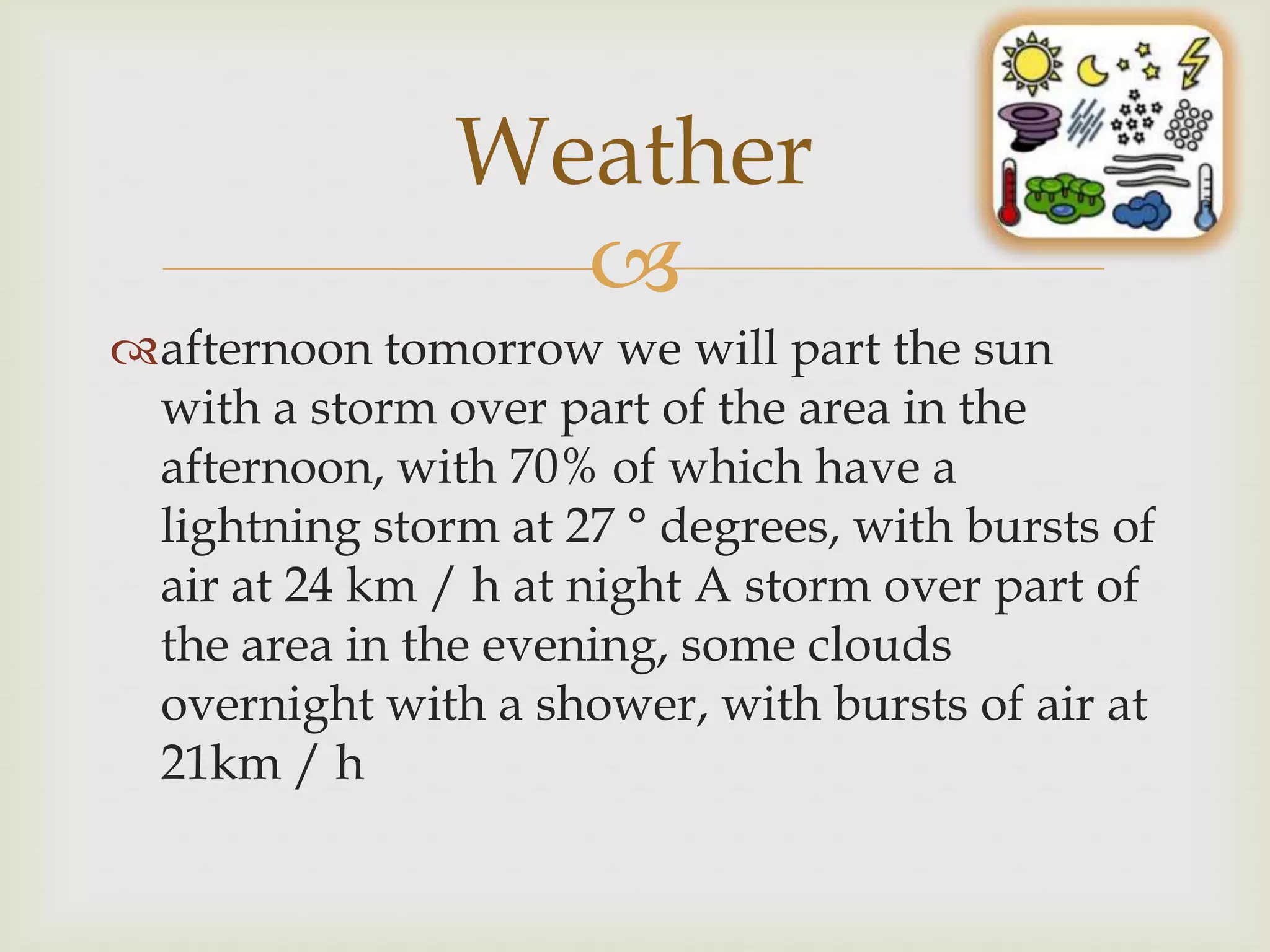 Topic weather | PPTX