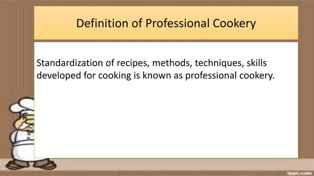 topic 1 cookery | PPT