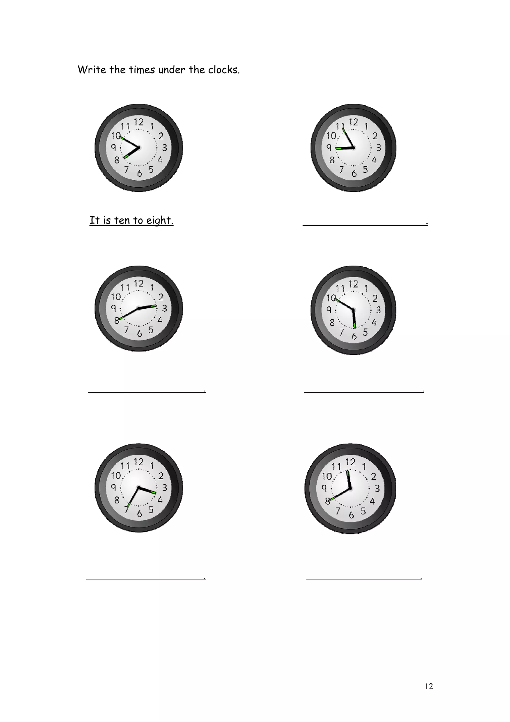 Topic workbook 12 time | PDF