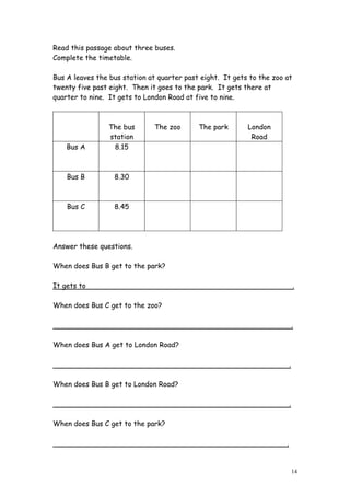 Topic workbook 12 time | PDF