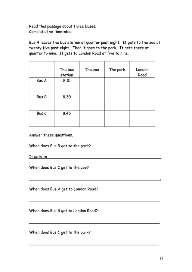 Topic workbook 12 time | PDF