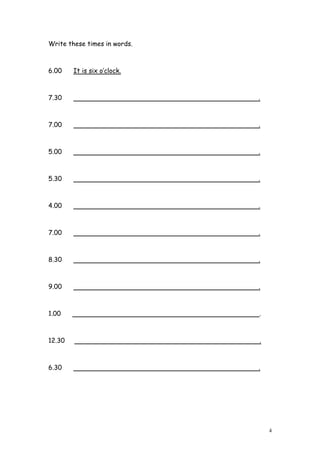 Topic workbook 12 time | PDF