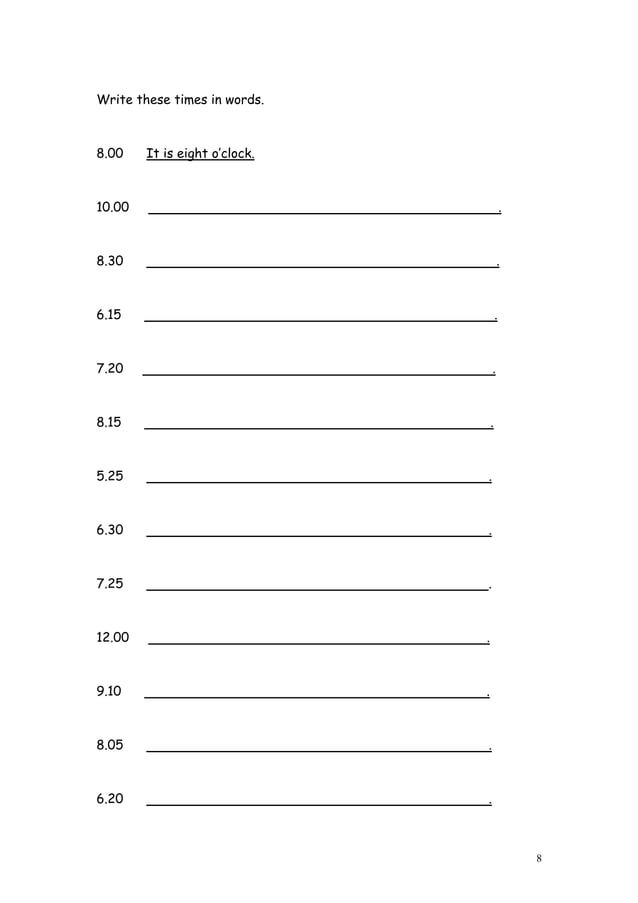 Topic workbook 12 time | PDF