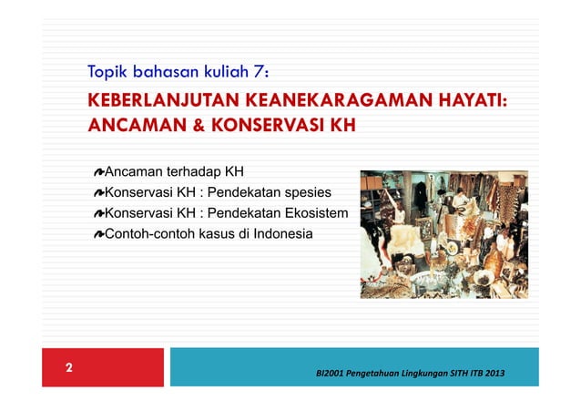 Topik 7 Ancaman Keanekaragaman Hayati Indonesia | PDF