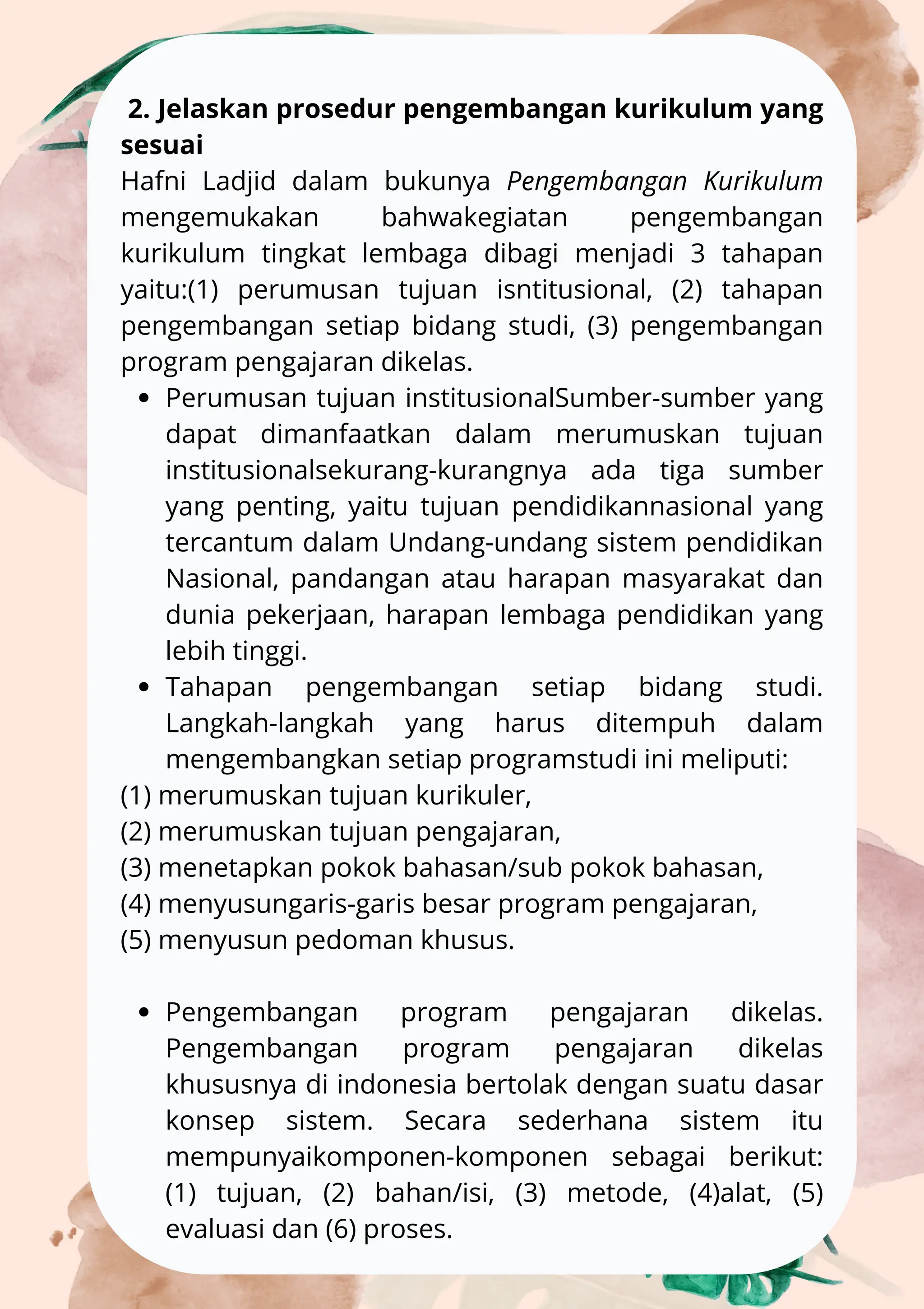 Topik 1. Mulai Dari Diri perancangan pengembangan kurikulum | PDF