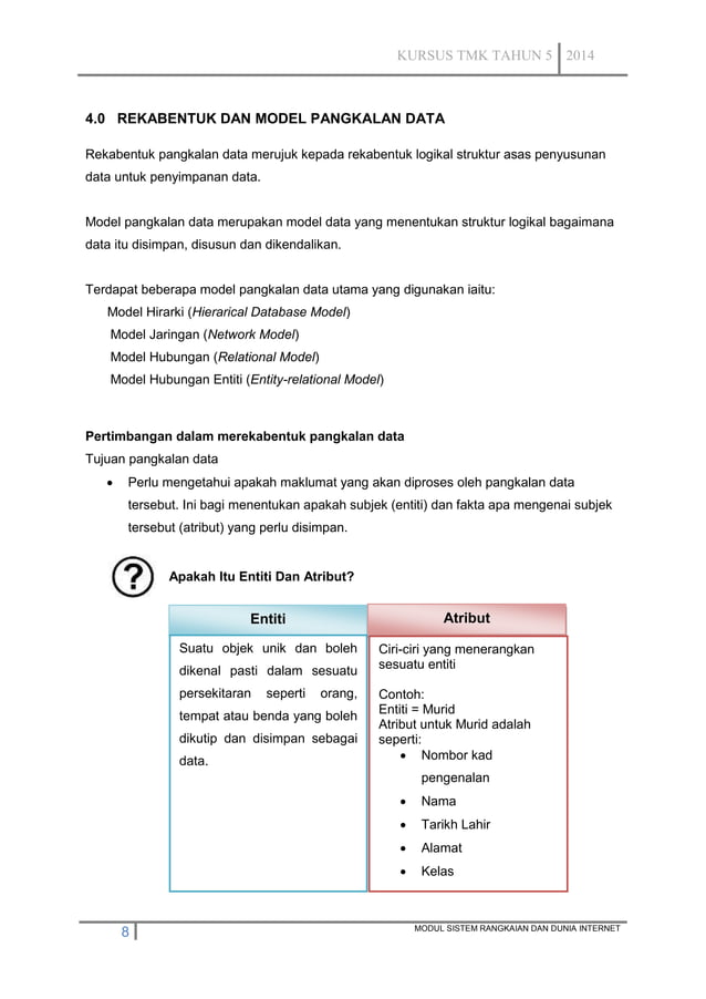 Topik 1 pengenalan kepada pangkalan data | PDF