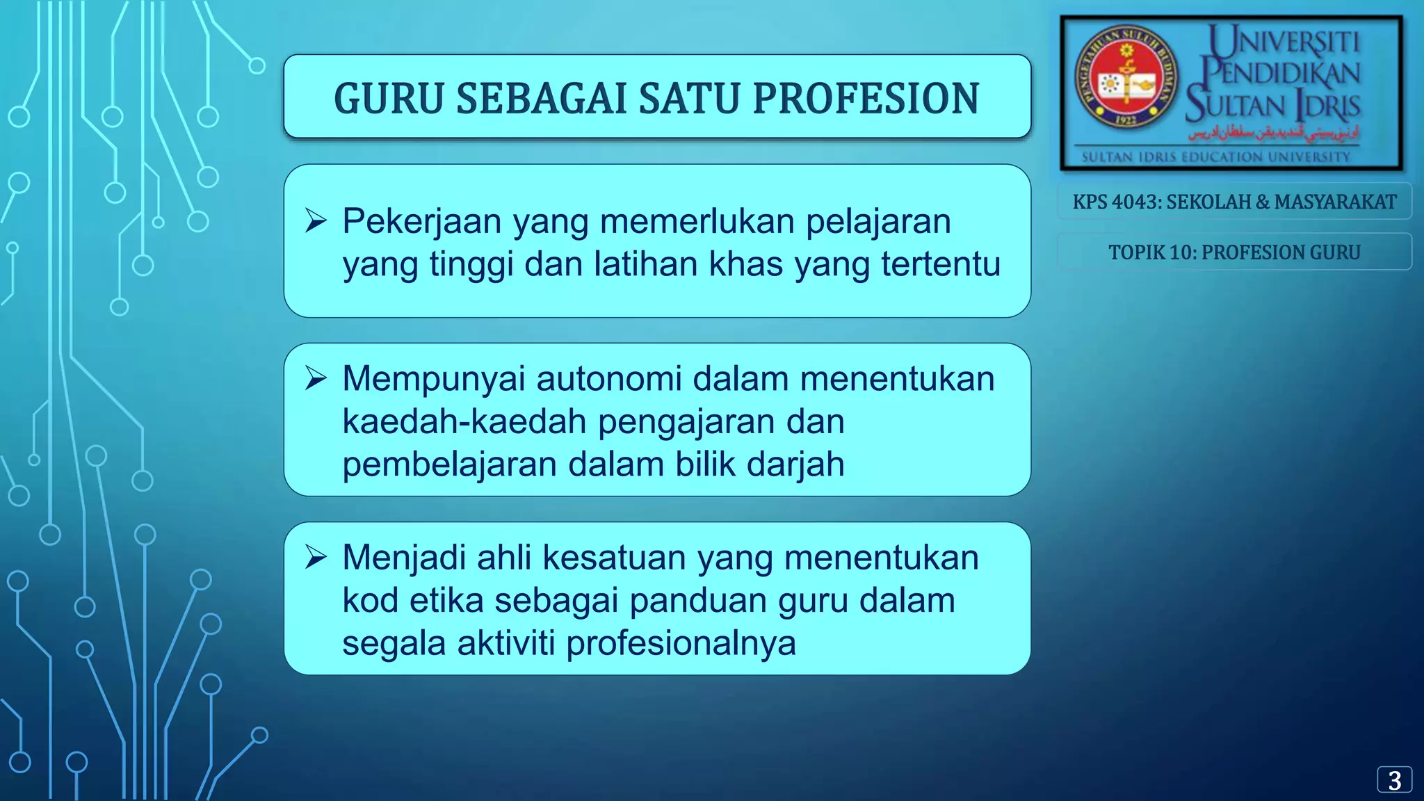 Topik 10 profesion guru | PPTX