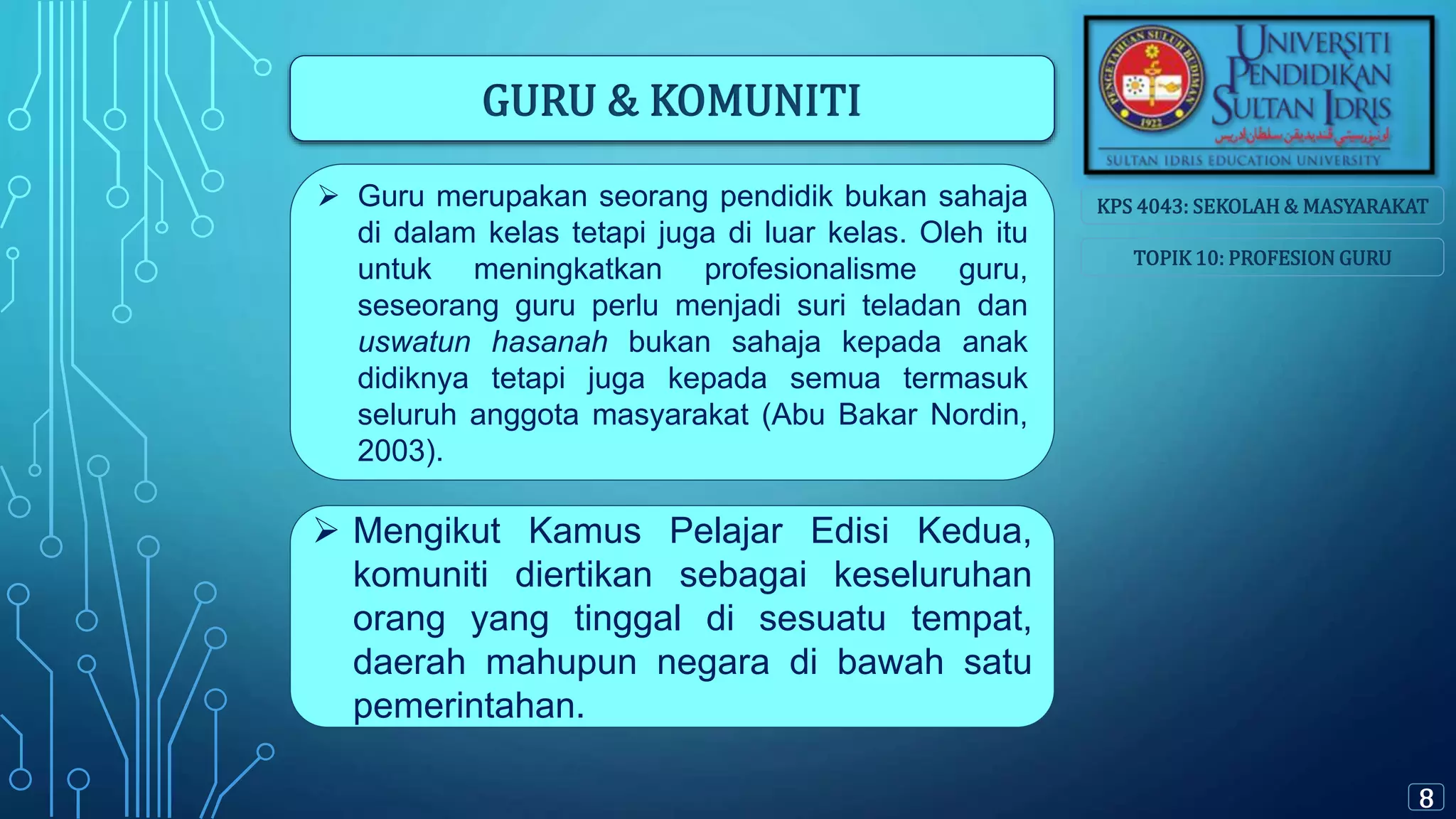 Topik 10 profesion guru | PPTX