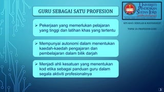 Topik 10 profesion guru | PPTX