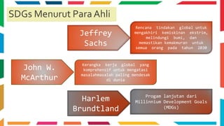Topik 1 - SDGs - Pendidikan Berkelanjutan | PPTX