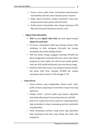 Topik 2.0 : Piawaian dan Komponen Multimedia | PDF