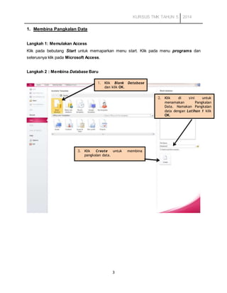 TMK : Cara-cara Membuat Pangkalan Data