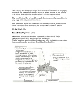 Topik 2 struktur dan organisasi sel | PDF