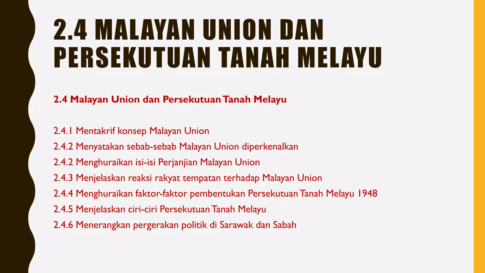 Topik 2b malayan unionptm1948 | PDF