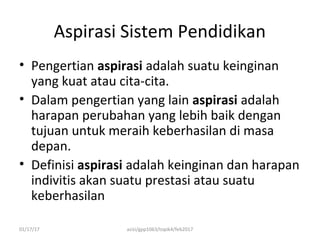 Topik 4 Aspirasi dan Kepentingan Pendidikan | PPT