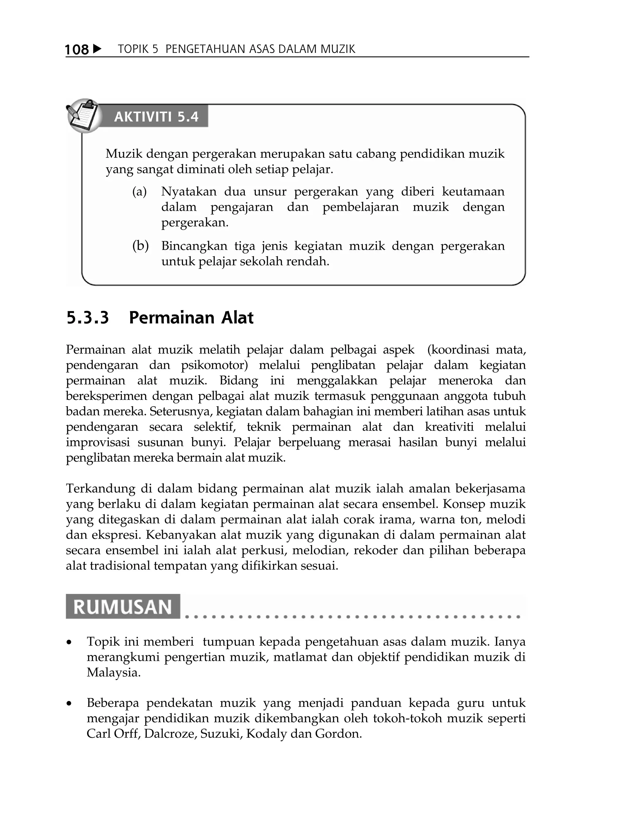 Topik 5 pengetahuan asas dalam muzik | PDF
