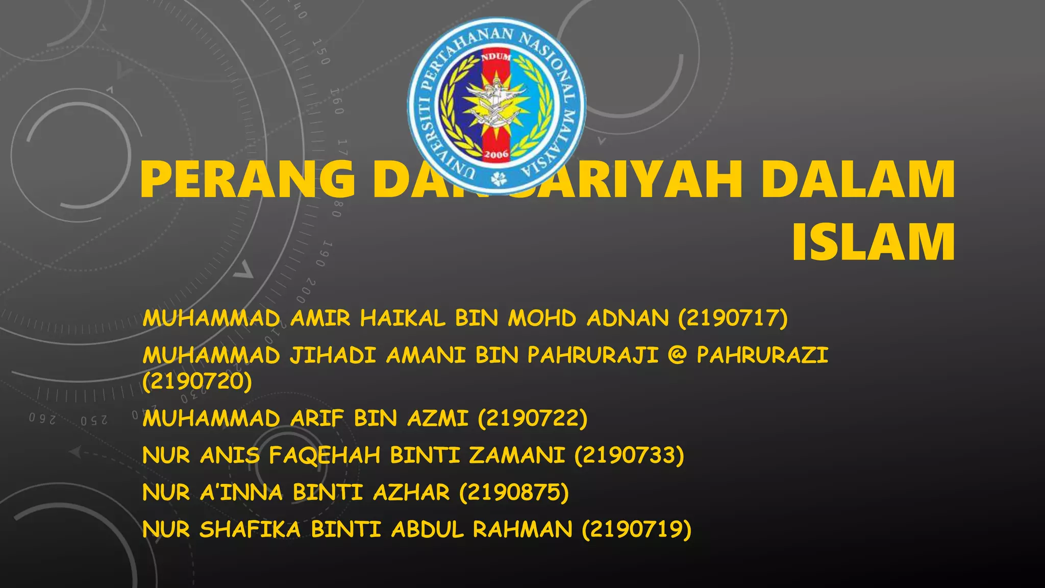 Topik 5 perang dan sariyah dalam islam | PPTX
