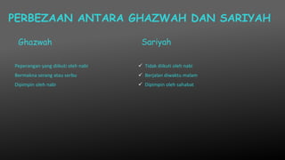 Topik 5 perang dan sariyah dalam islam | PPTX