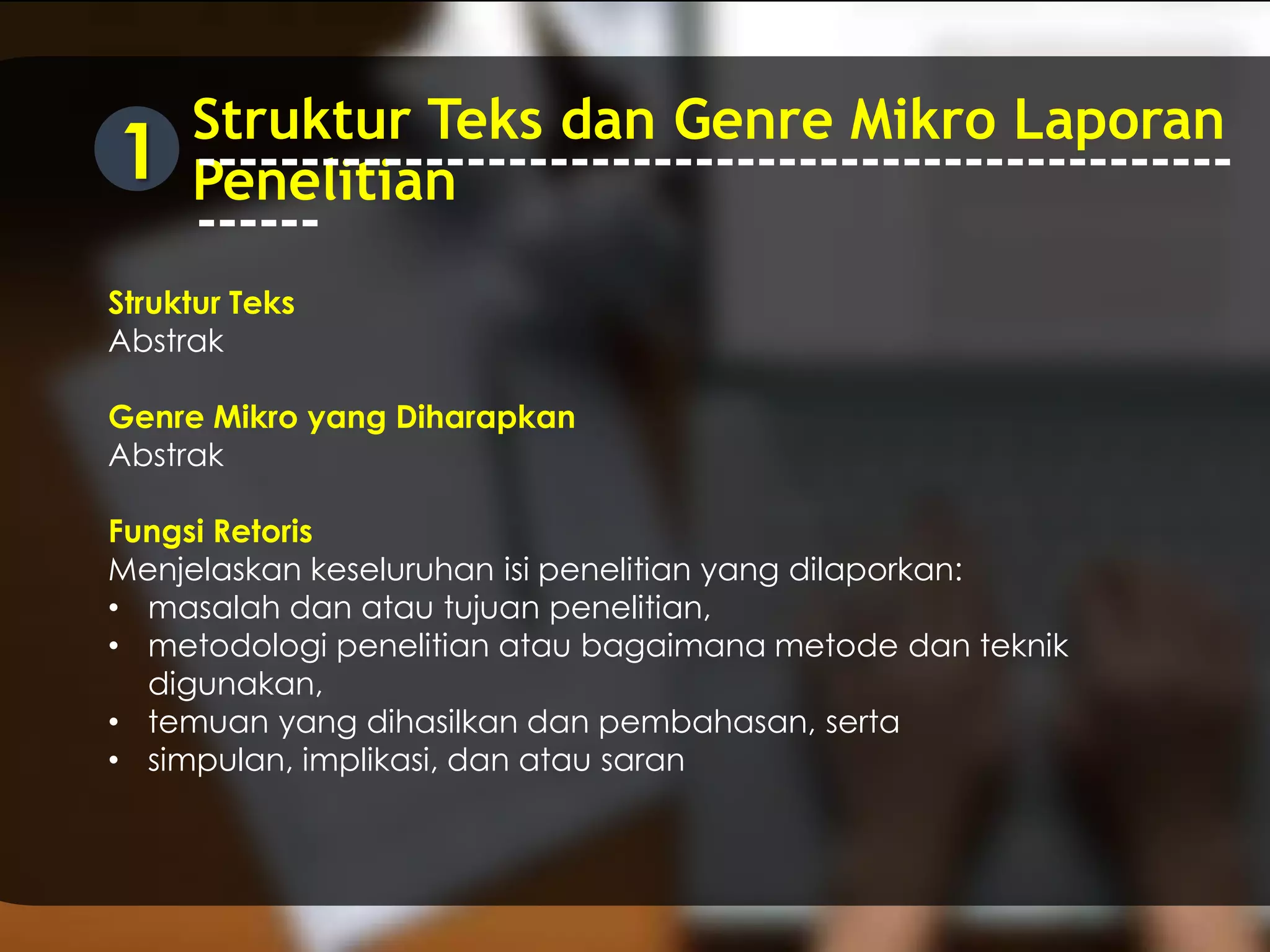 struktur teks laporan penelitian | PPTX