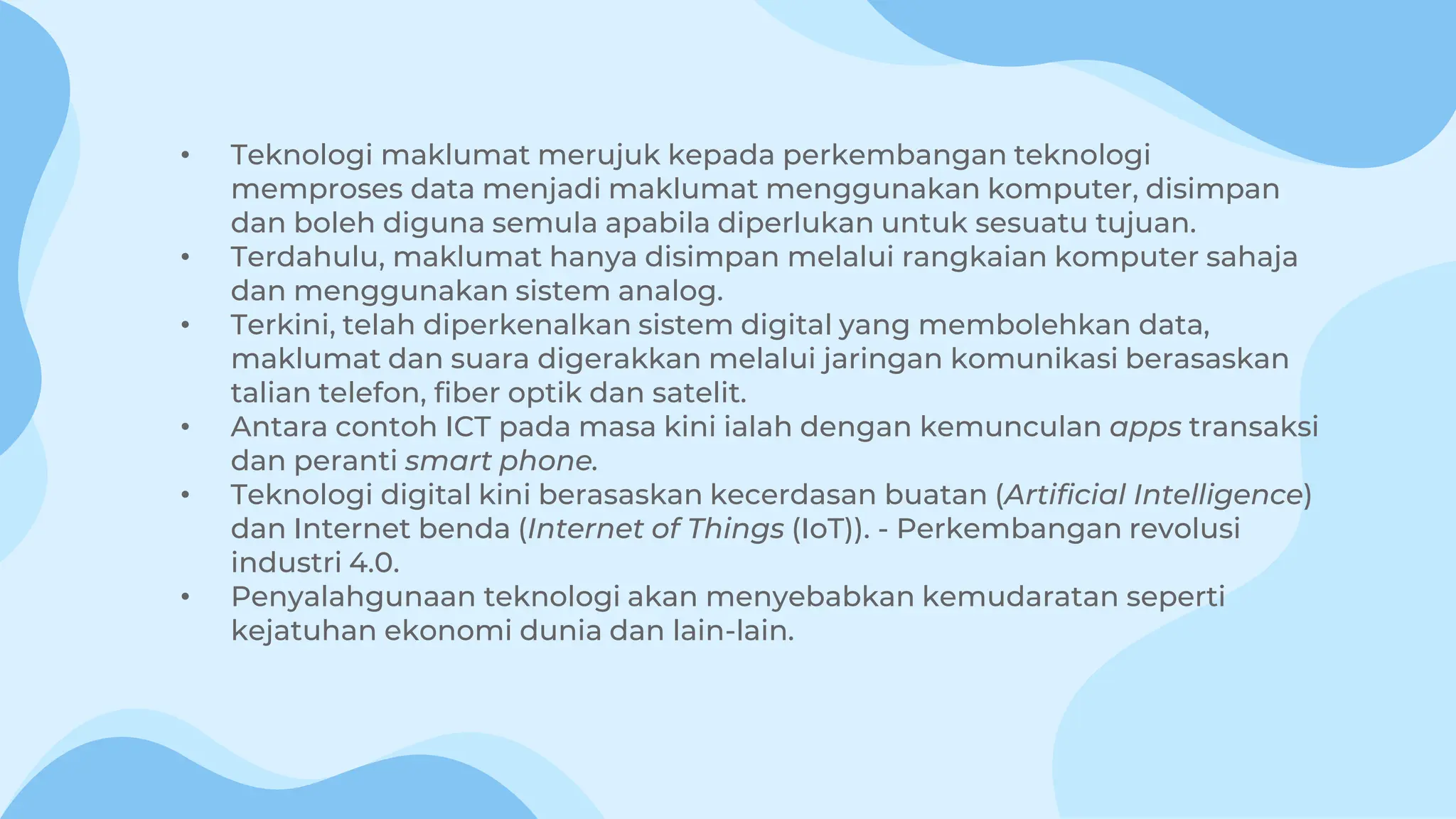 Topik 7 - TEKNOLOGI MAKLUMAT DAN KOMUNIKASI PENGGERAK KESEPADUAN ...