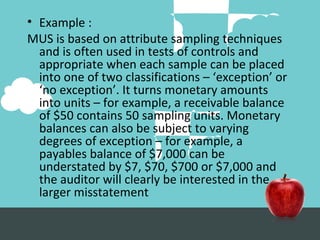 Topik 8 Audit Sampling | PPT