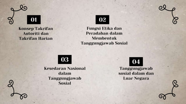 Topik 8 - PERANAN ETIKA DAN PERADABAN MENDOKONG TANGGUNGJAWAB SOSIAL DI ...