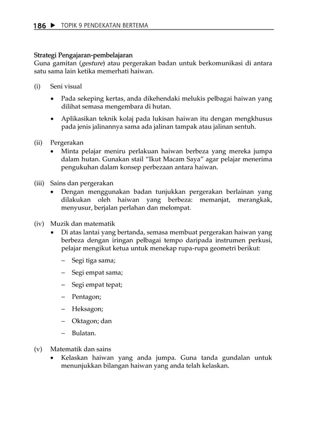 Topik 9 pendekatan bertema | PDF